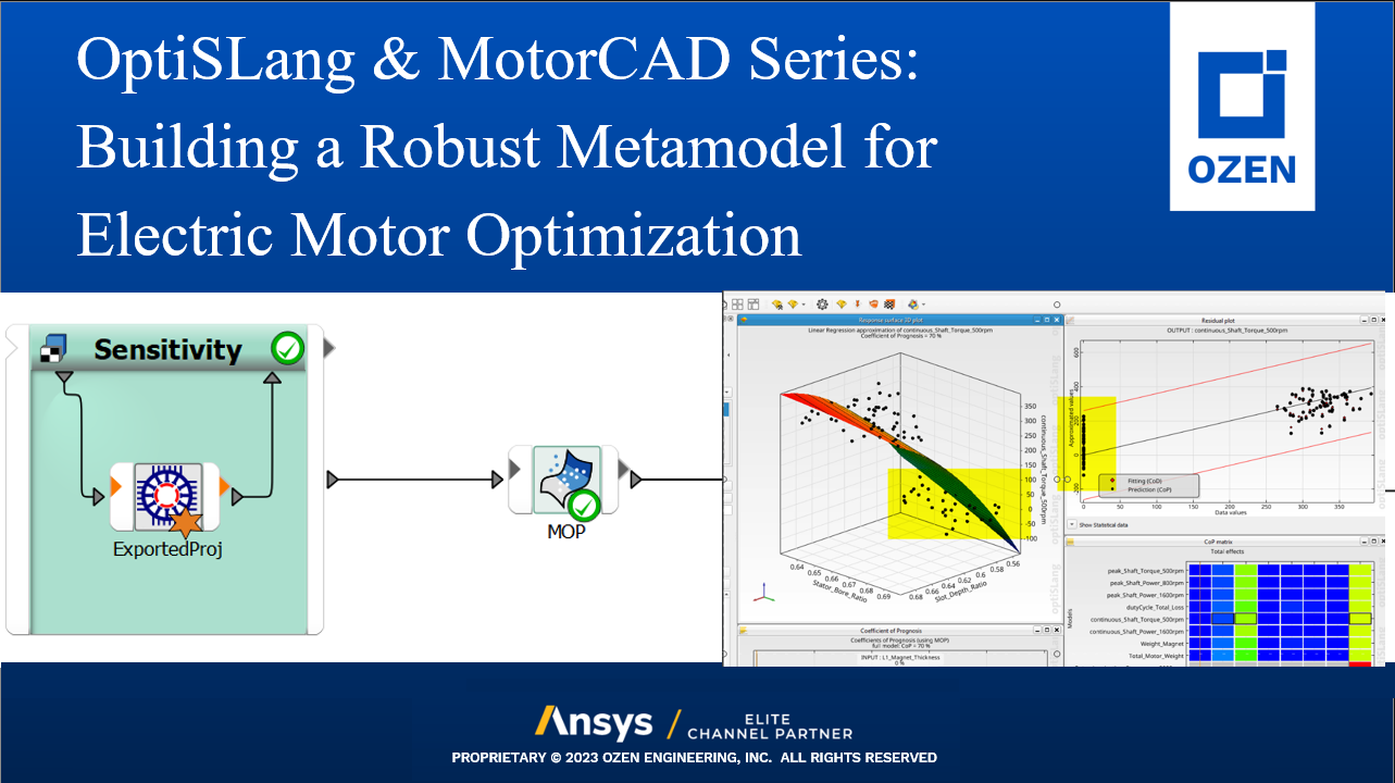 Building a Robust Metamodel for Electric Motor Optimization with OptiSLang & MotorCAD